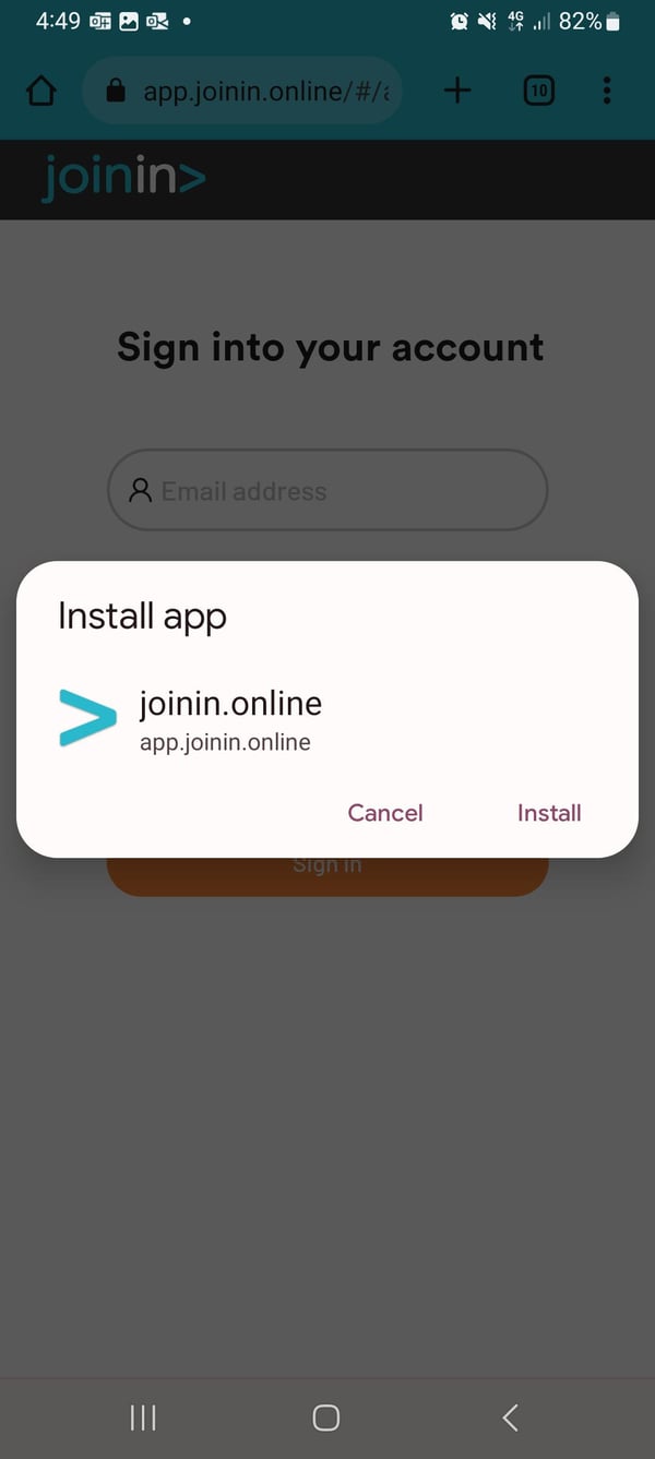 JoinIn user guide: How do I add a JoinIn shortcut to my mobile device?