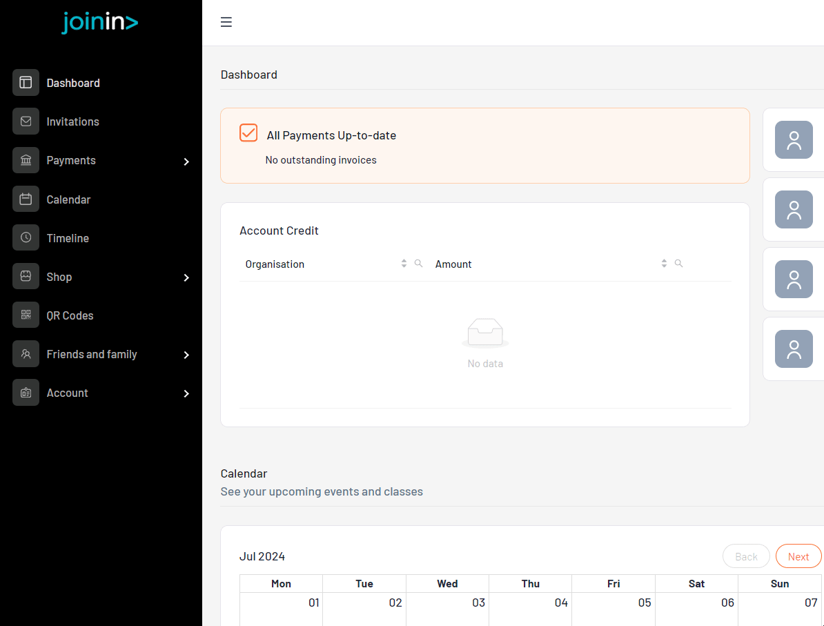 JoinIn user guide: How do I set up a new Direct Debit or payment method?