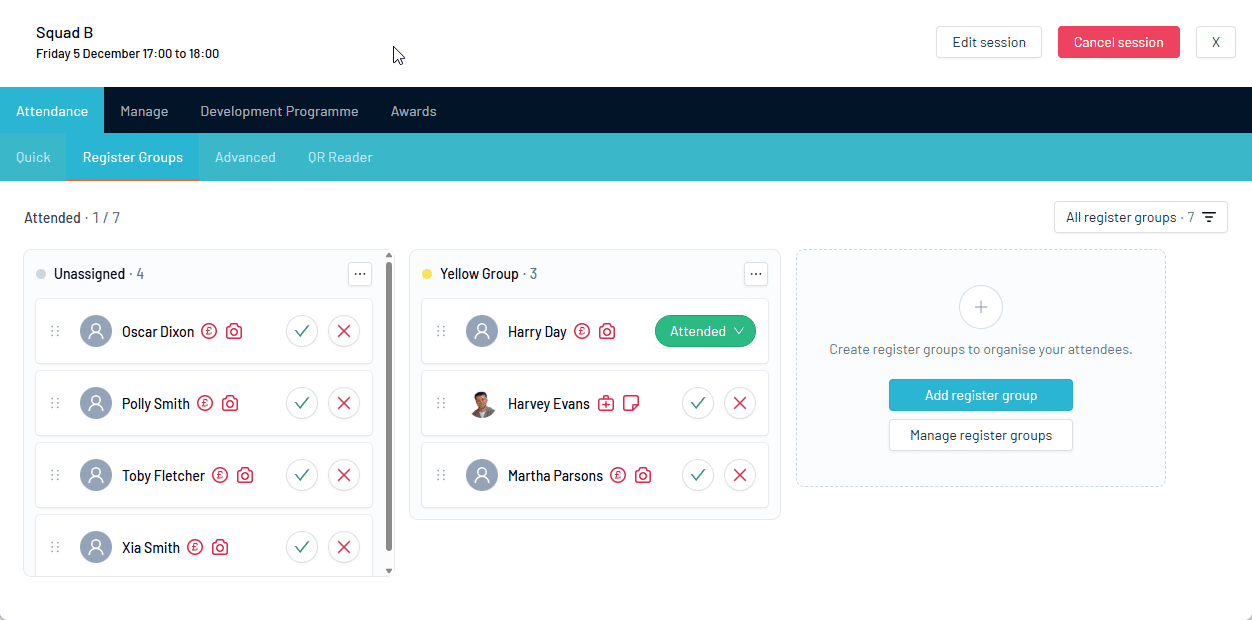 How do I create register groups?