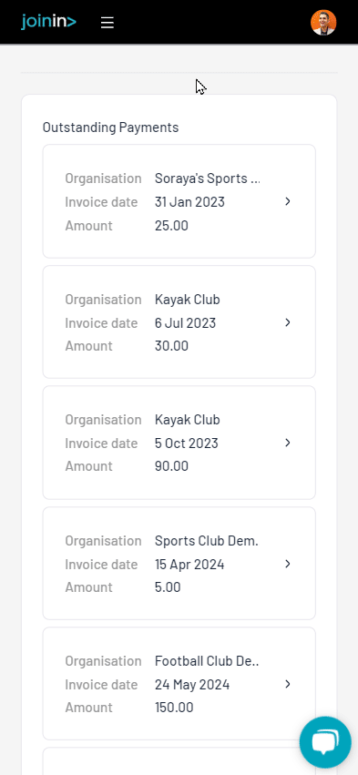 JoinIn user guide: How do I pay my invoice?