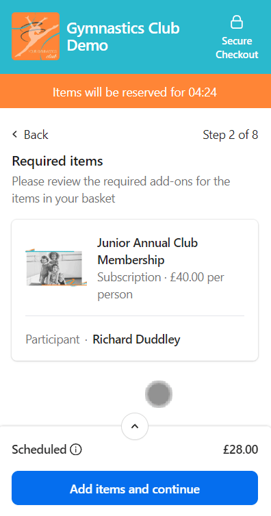 JoinIn user guide: How to complete the JoinIn checkout