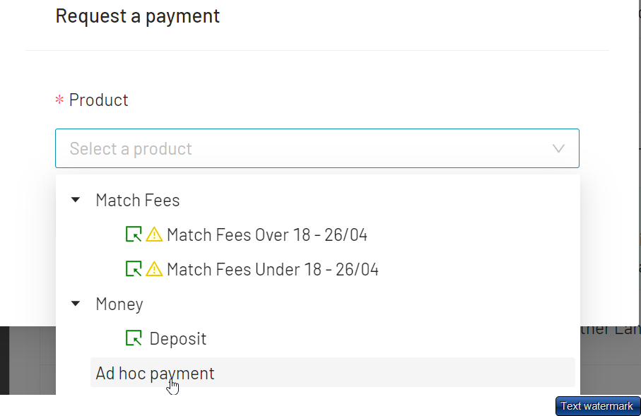 How can I request one-off payments from my members?