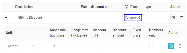 How do I create a sibling discount?